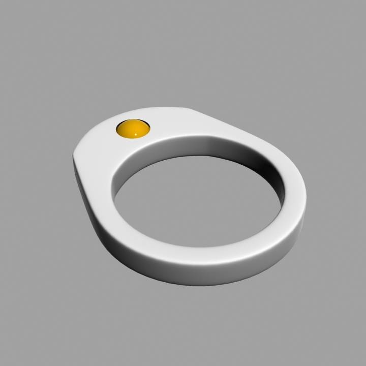 3D Printable Ring with spinning sphere by Matas Batutis
