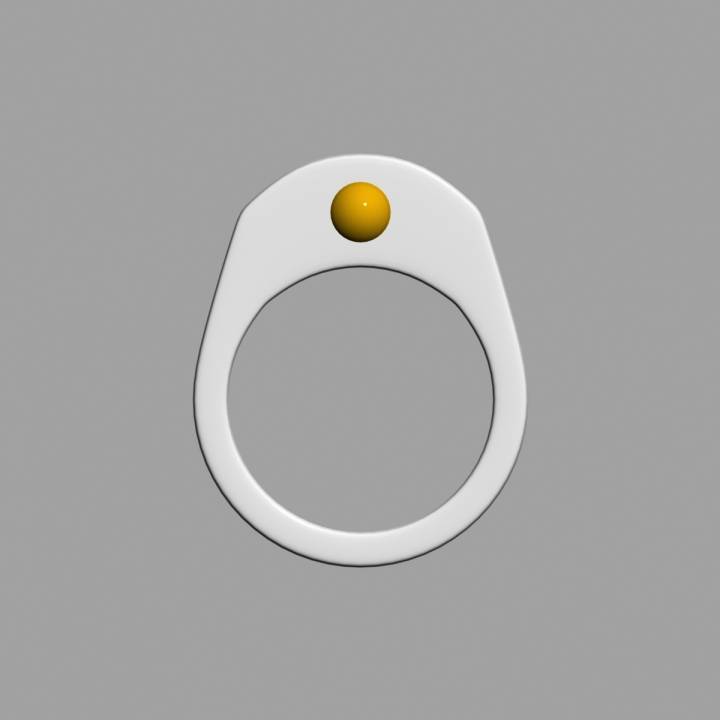3D Printable Ring with spinning sphere by Matas Batutis