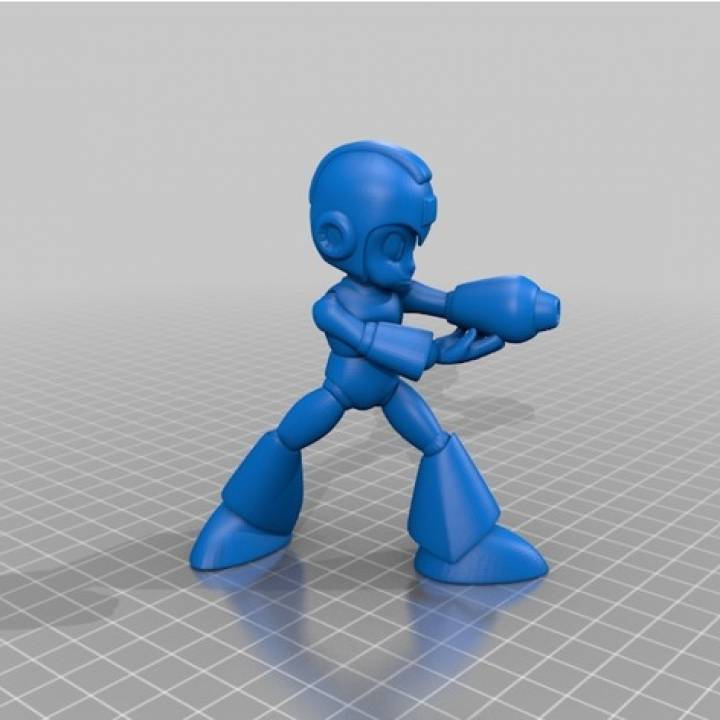3D Printable Mega Man figure by William D'Ambrosio