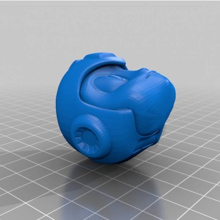 3D Printable Mega Man Key Ring by William D'Ambrosio