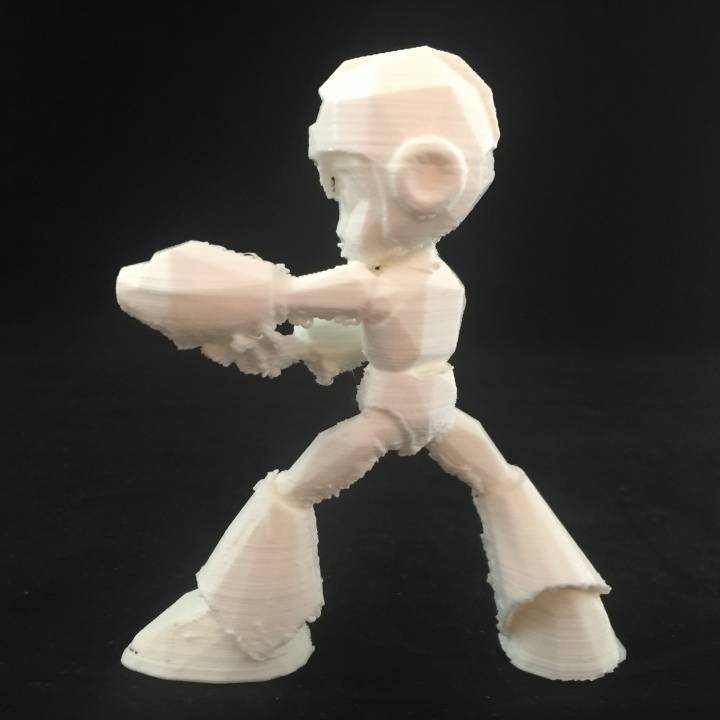 3D Printable Mega Man Action Figure_Low Poly by William D'Ambrosio
