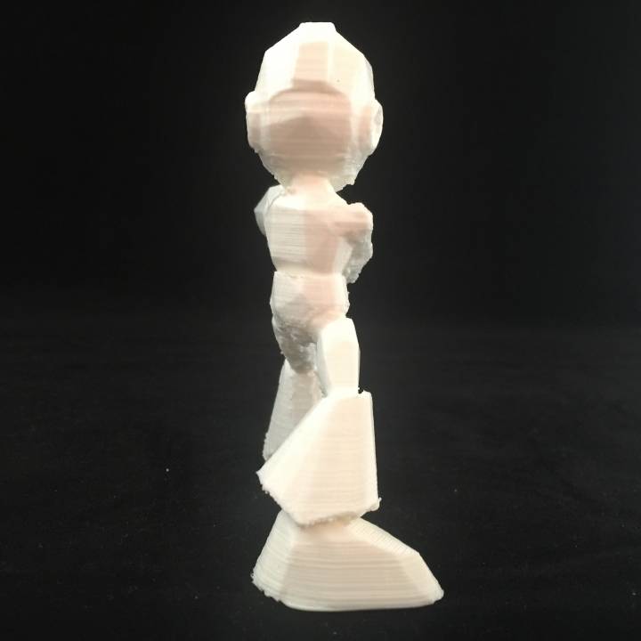 3D Printable Mega Man Action Figure_Low Poly by William D'Ambrosio