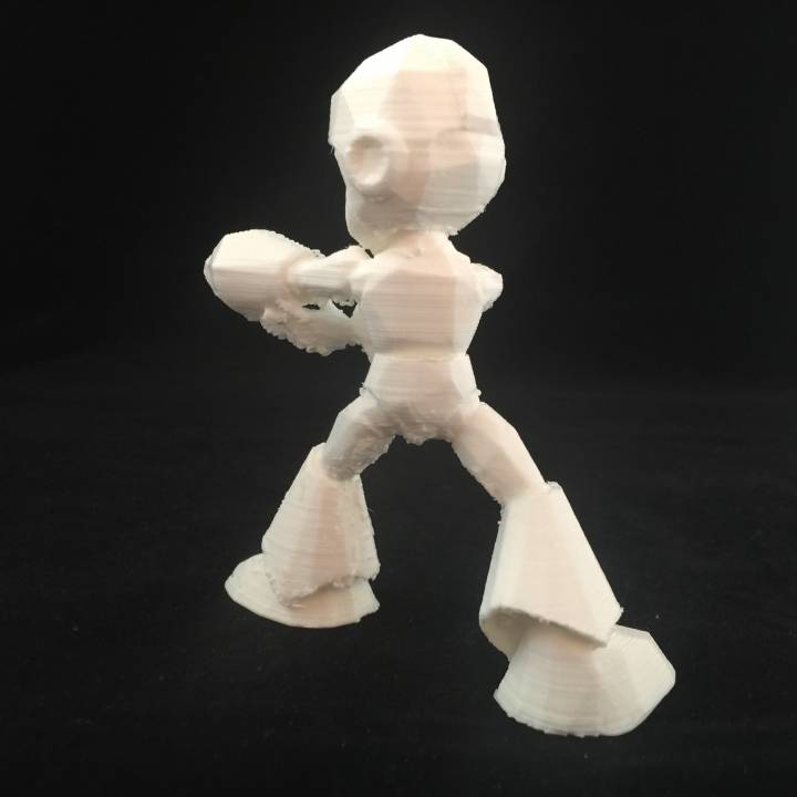 3D Printable Mega Man Action Figure_Low Poly by William D'Ambrosio