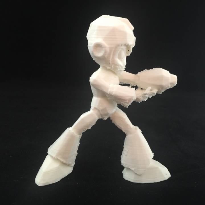 3D Printable Mega Man Action Figure_Low Poly by William D'Ambrosio
