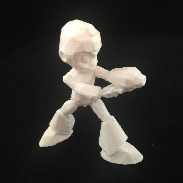 3D Printable Mega Man Action Figure_Low Poly by William D'Ambrosio
