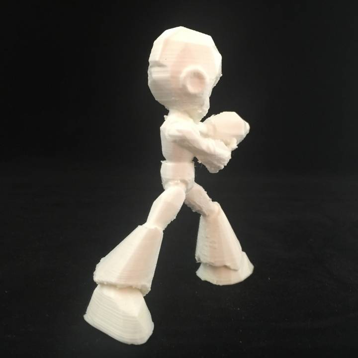 3D Printable Mega Man Action Figure_Low Poly by William D'Ambrosio