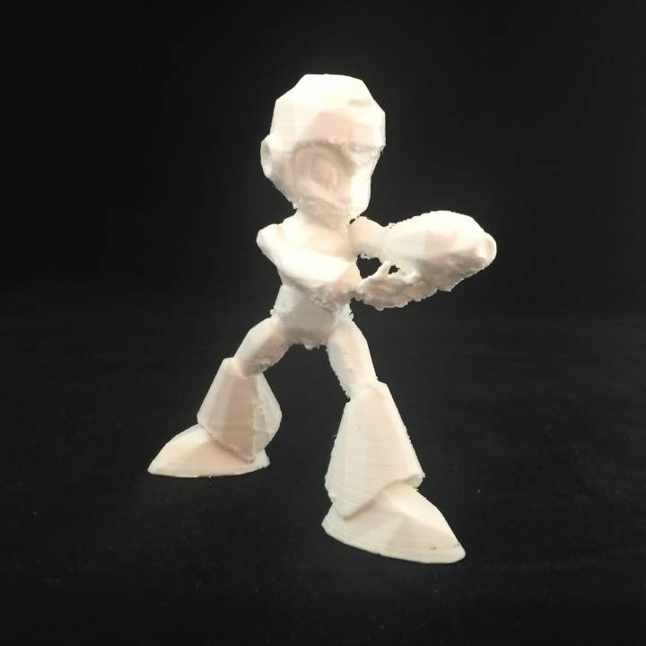 3D Printable Mega Man Action Figure_Low Poly by William D'Ambrosio