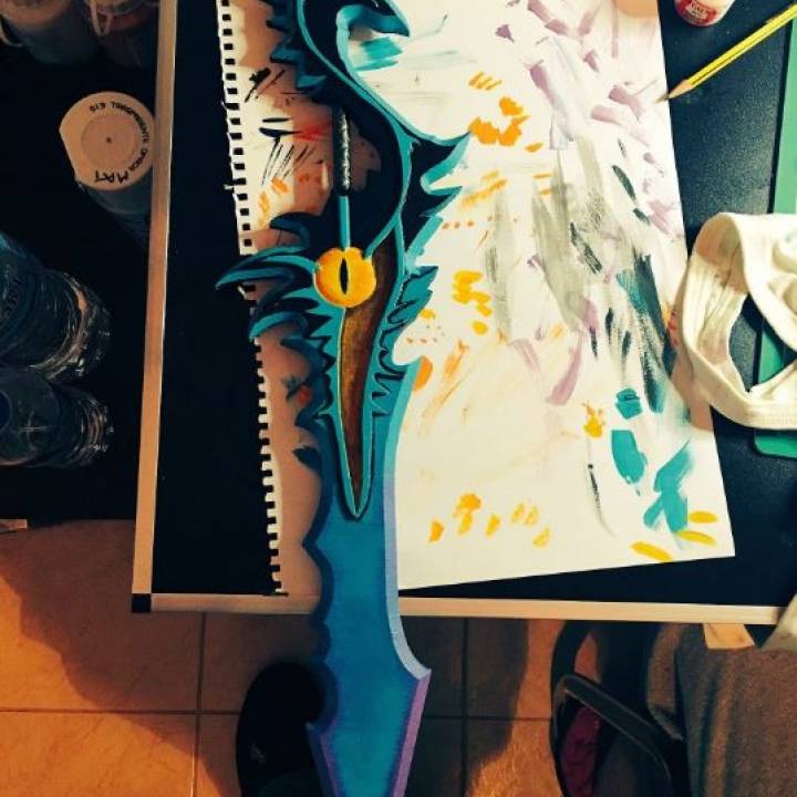 3D Printable Monster Hunter Nether Dilemnity Sword by Fotis Mint Studios