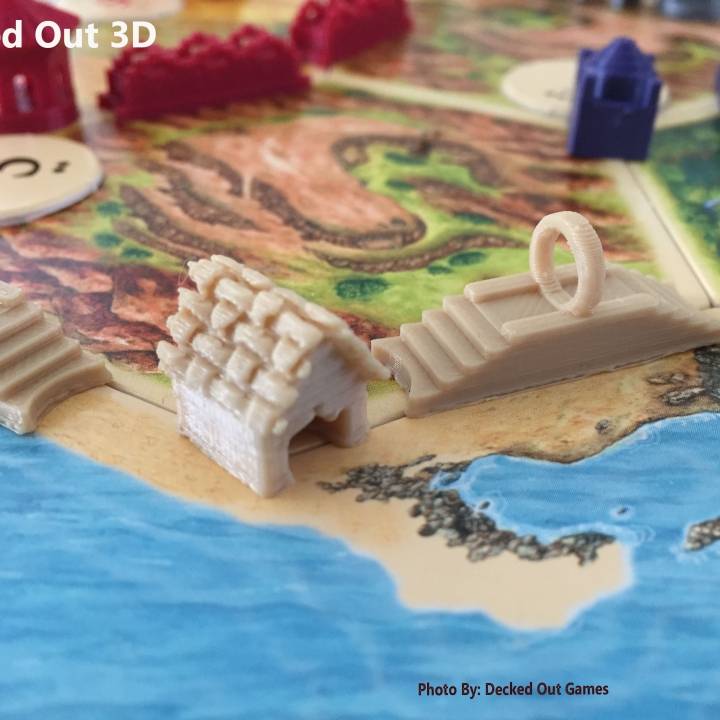 3D Printable Aztec/Inca Theme Player Set / Settlers of Catan by Adam S