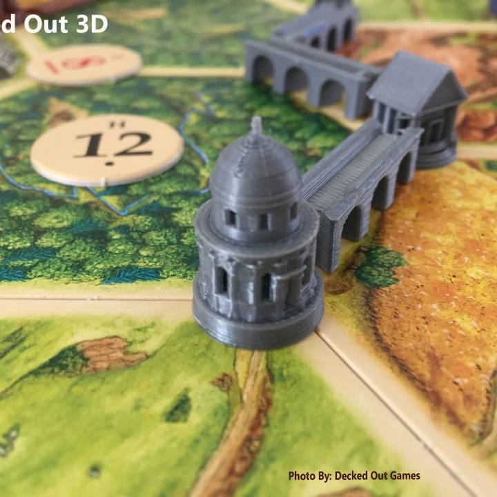 3D Printable Roman Themed Player Set / Settlers of Catan by Adam S