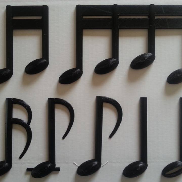 3D Printable More Music Notes by John Christini