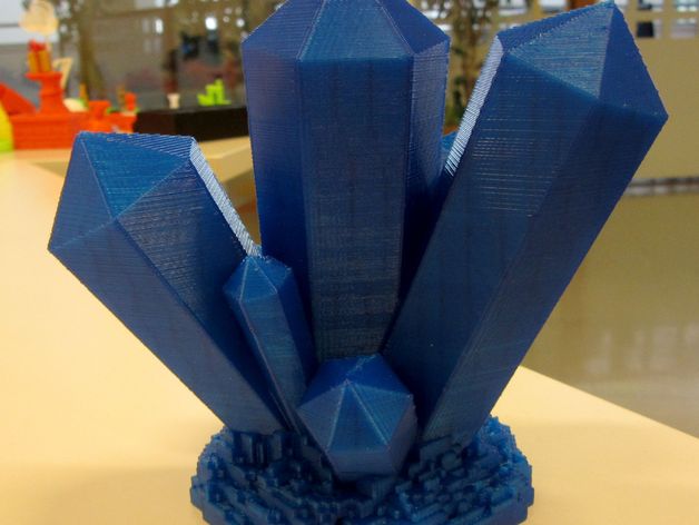 3D Printable Crystal Cluster by Jukka Seppänen