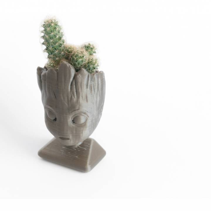 3D Printable Baby groot (remixed) head planter by Bordes-pages Yoann