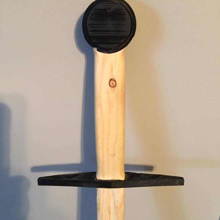 3D Printable Modular Sword System: Basic cross guard and Pommel by ...
