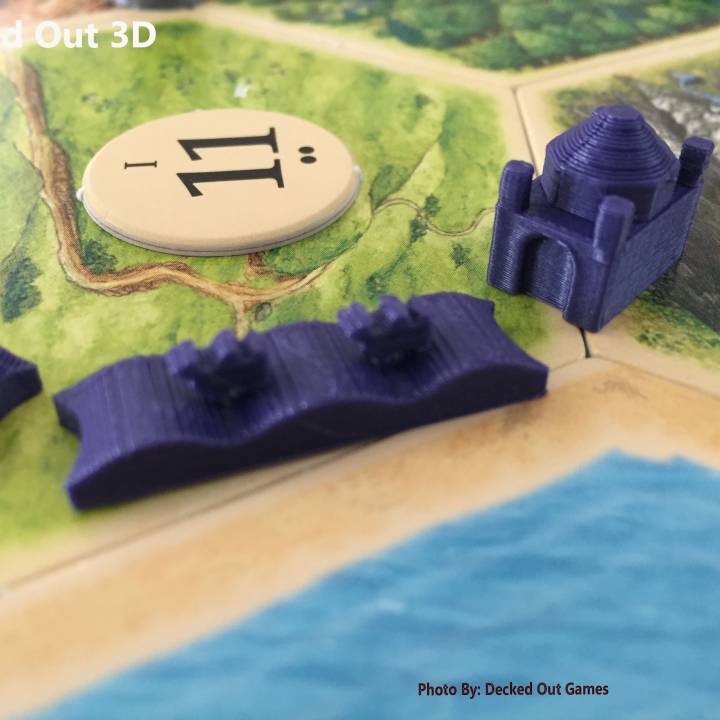3D Printable Ottoman Theme Player Set / Settlers of Catan by Adam S
