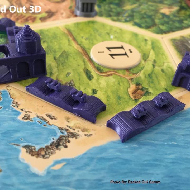 3D Printable Ottoman Theme Player Set / Settlers of Catan by Adam S