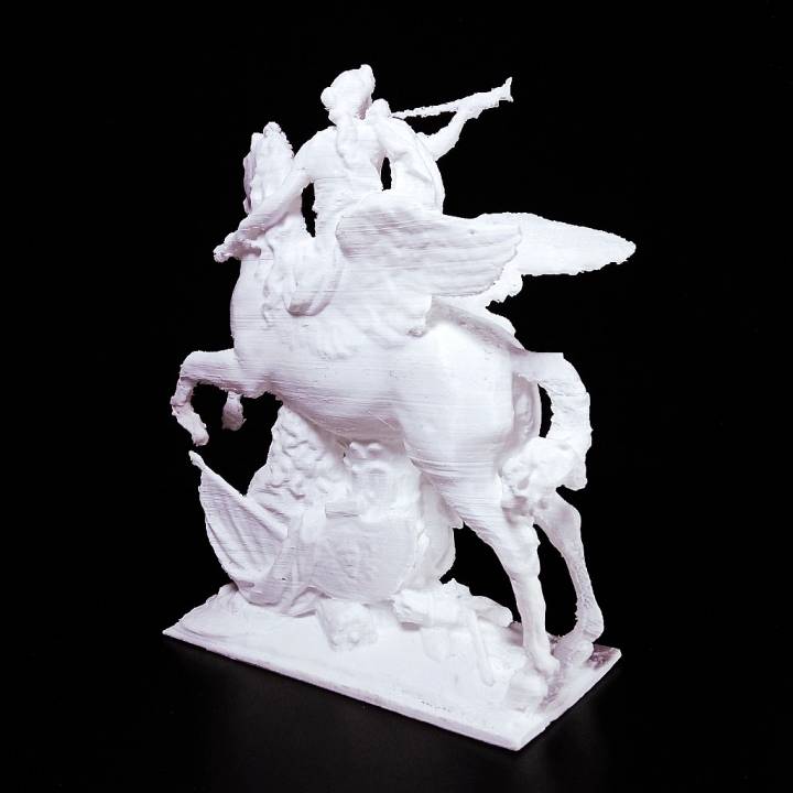3D Printable Fame Mounted on Pegasus by Scan The World