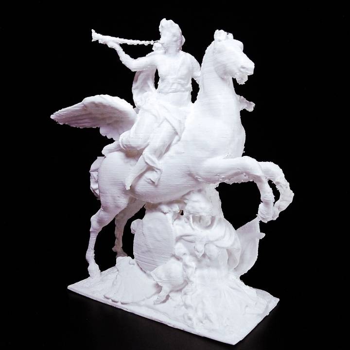 3D Printable Fame Mounted on Pegasus by Scan The World