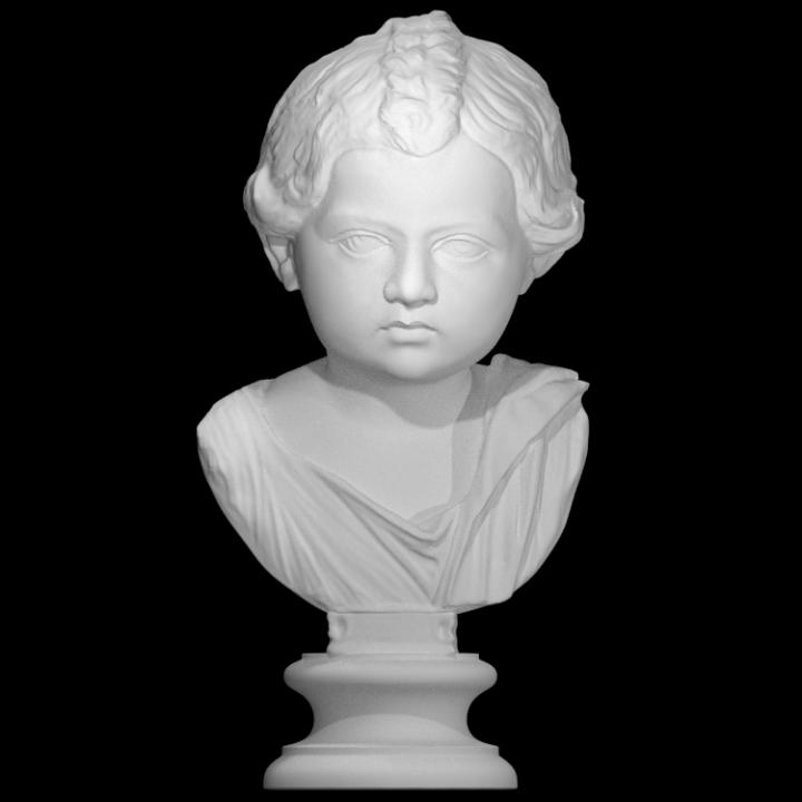 3D Printable Bust of a Boy by Christian Levett and The Mougins Museum