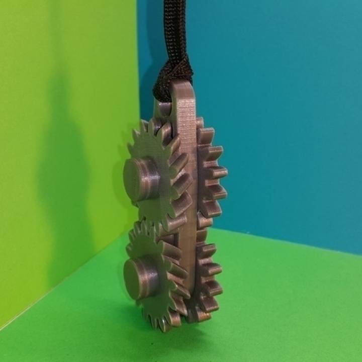 3D Printable Gears Keychain - Porte Clés Engrenages by BA jp