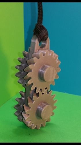 3D Printable Gears Keychain - Porte Clés Engrenages by BA jp