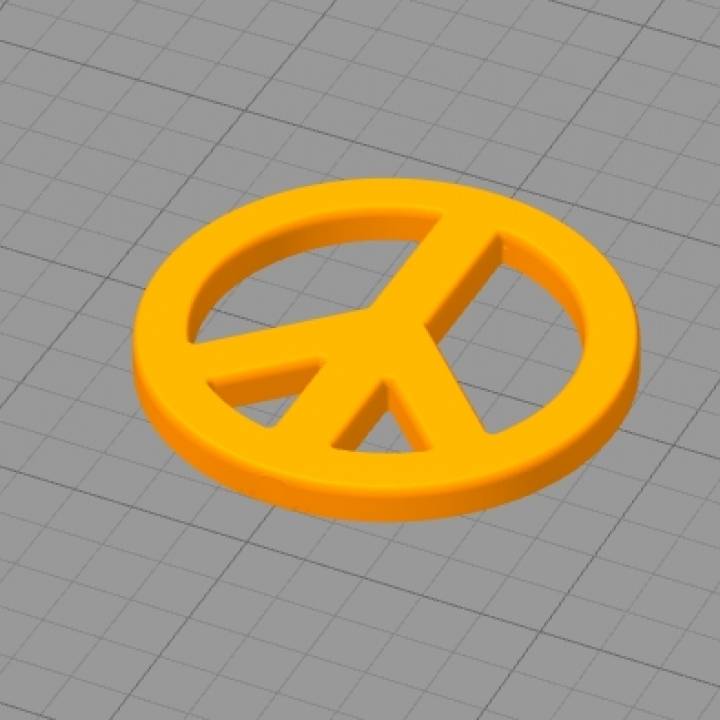 3D Printable Peace Sign Necklace Pendant - Lost PLA form by Rusty