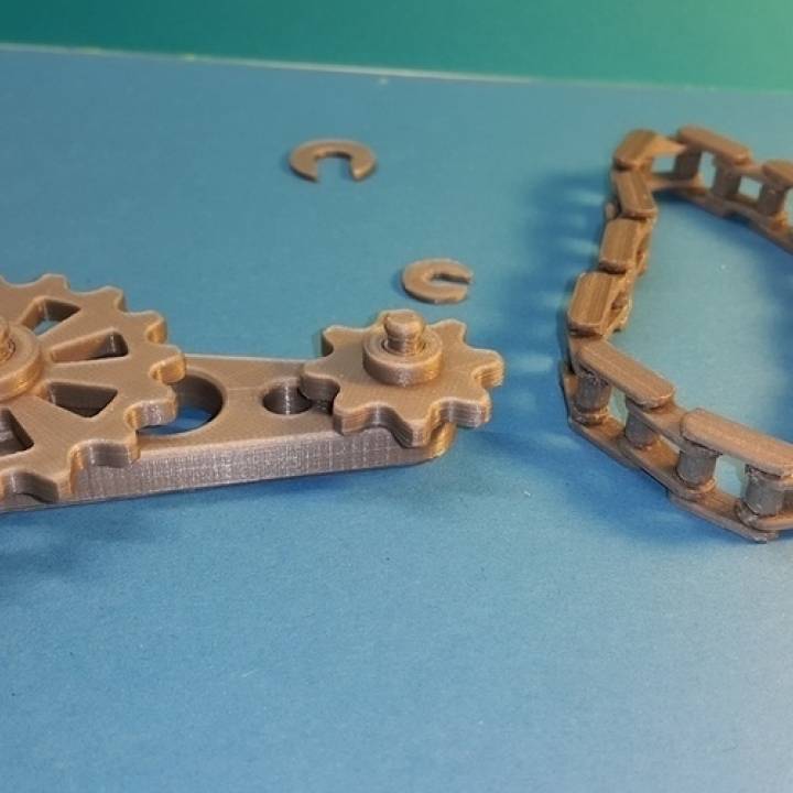 3D Printable Gears Rotating System - Chaîne Pignons by BA jp
