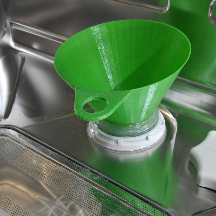 3D Printable Everyday objects, dishwasher salt funnel by makit
