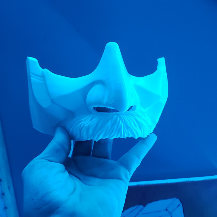 3D Print of For Honor - Kensei Mask Menpo by codywildgust