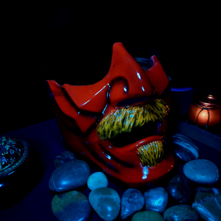 3D Print of For Honor - Kensei Mask Menpo by t0xicfn