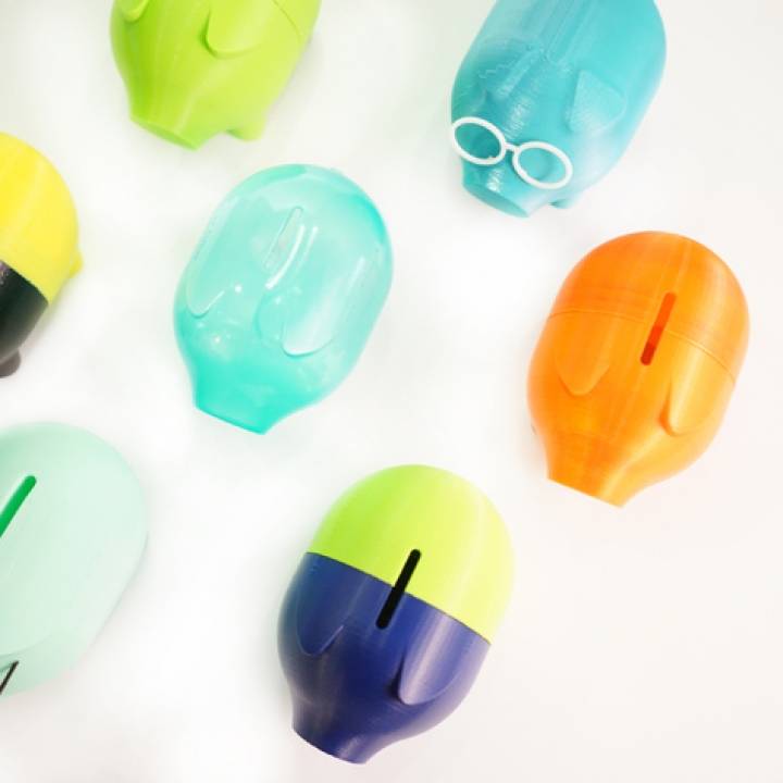 3D Printable Piggy Bank by Atom 3D Printers