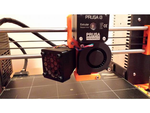 3D Printable Prusa I3 Noctua Full Fan Cover by Jure Korber