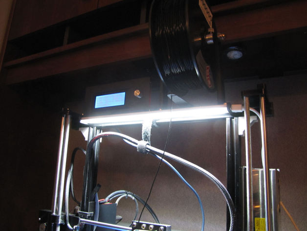 3D Printable LED Strip Lamp Bracket by Henry Arnold