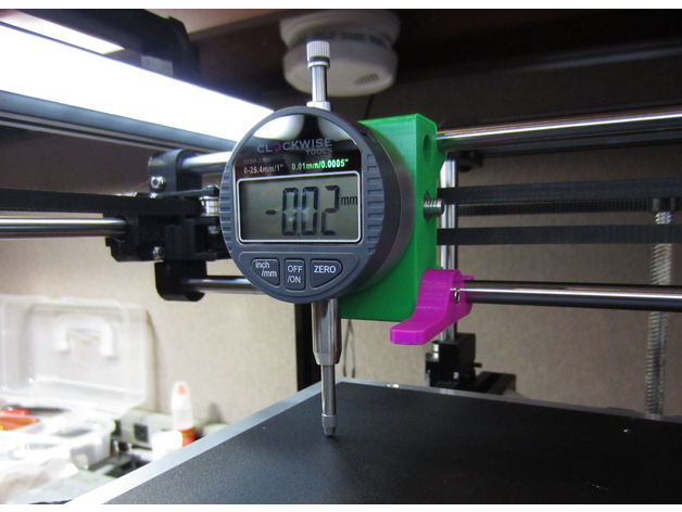 3D Printable HyperCube Dial Indicator Mount by Henry Arnold