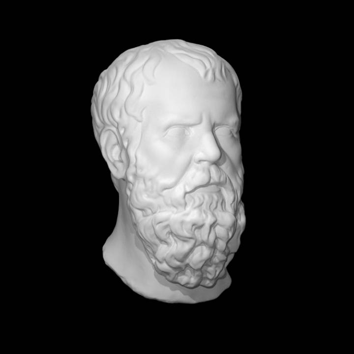 3D Printable Roman marble head of Socrates by Christian Levett and The ...