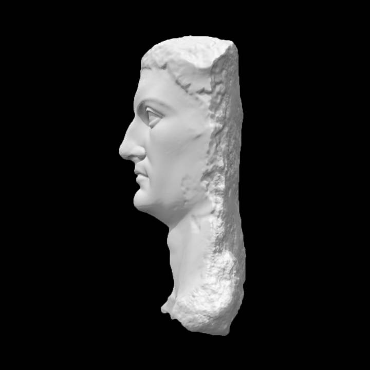 3D Printable Roman marble portrait of Claudius by Christian Levett and ...