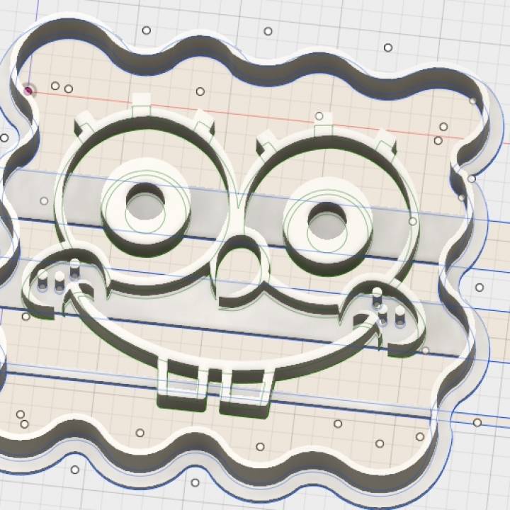 3D Printable Sponge Bob Square Pants Cookie Cutter by Adam S