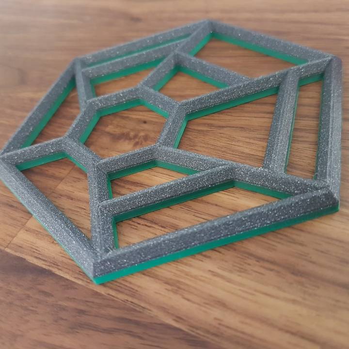 3D Printable Geometric Coaster by David Kidd