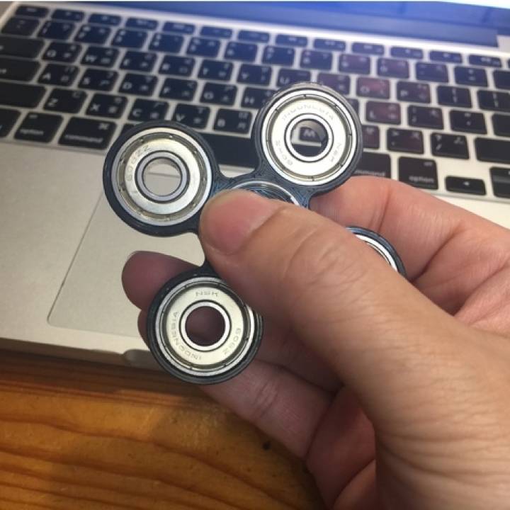 3D Printable Quad bar fidget with caps , EDC Spinner by Steve5092