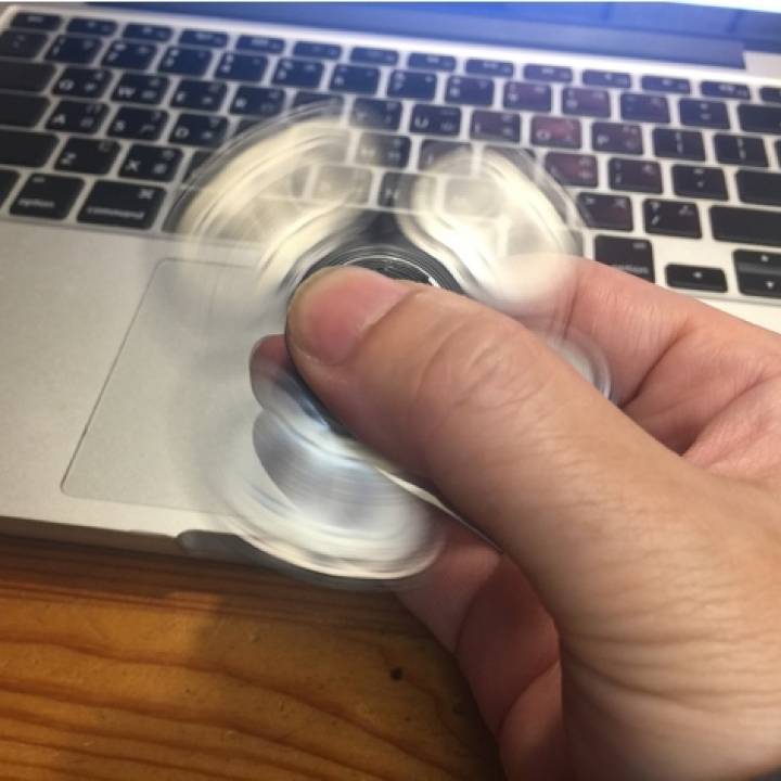 3D Printable Quad bar fidget with caps , EDC Spinner by Steve5092