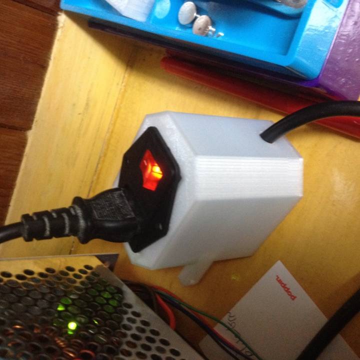 3D Printable Universal IEC socket cover by Danny Tsuji