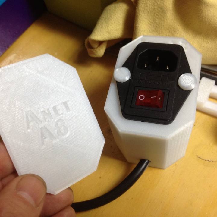 3D Printable Universal IEC socket cover by Danny Tsuji