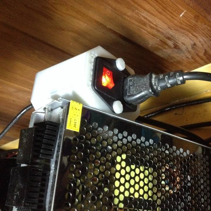 3D Printable Universal IEC socket cover by Danny Tsuji