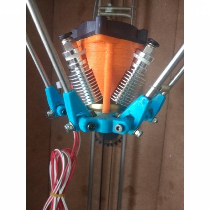 3D Printable Diamond hotend Attachment for Rostock by Yashunandan Sureka