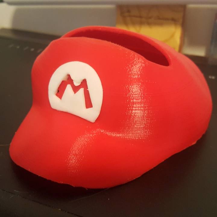 3D Printable Nintendo Switch Mario Hat by Forrest D. Ross