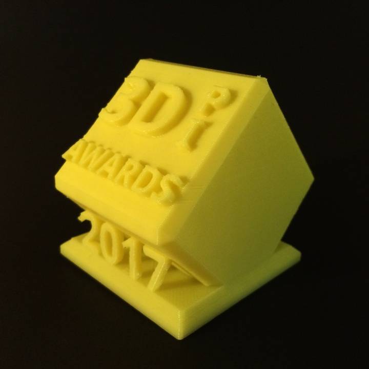 3D Printable Trophy Design for the 3D Printing Industry Awards 2017 by James Olrog