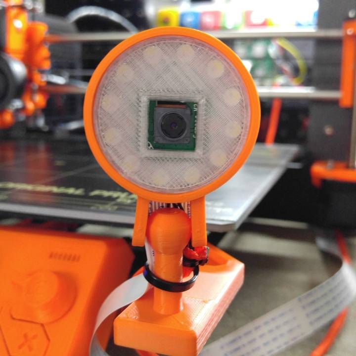 3D Printable Raspberry Pi Camera Case w/ NeoPixel Ring (12 LED) by Rich ...