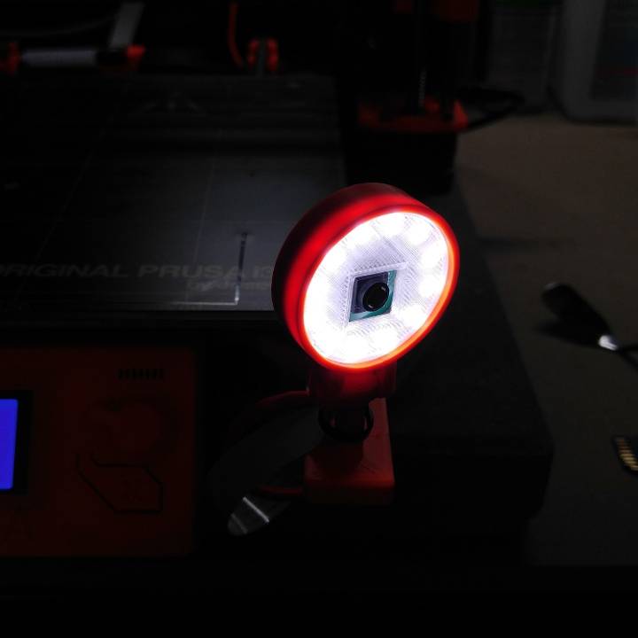 3D Printable Raspberry Pi Camera Case w/ NeoPixel Ring (12 LED) by Rich ...