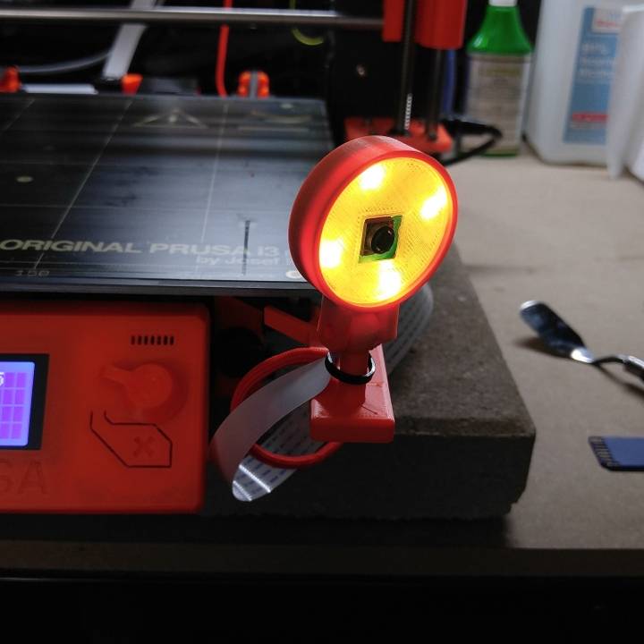 3D Printable Raspberry Pi Camera Case w/ NeoPixel Ring (12 LED) by Rich ...