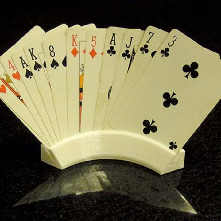 3D Printable Playing Card Holder - Holds Your Cards For You While You ...
